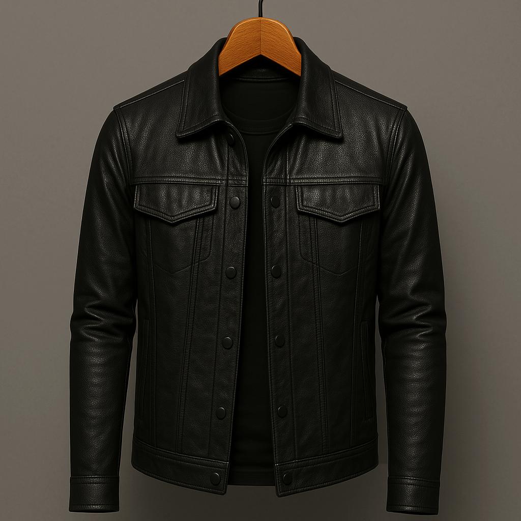 Jordan | Premium Leather Jacket in Motorcycle Style – Carter & Rowe